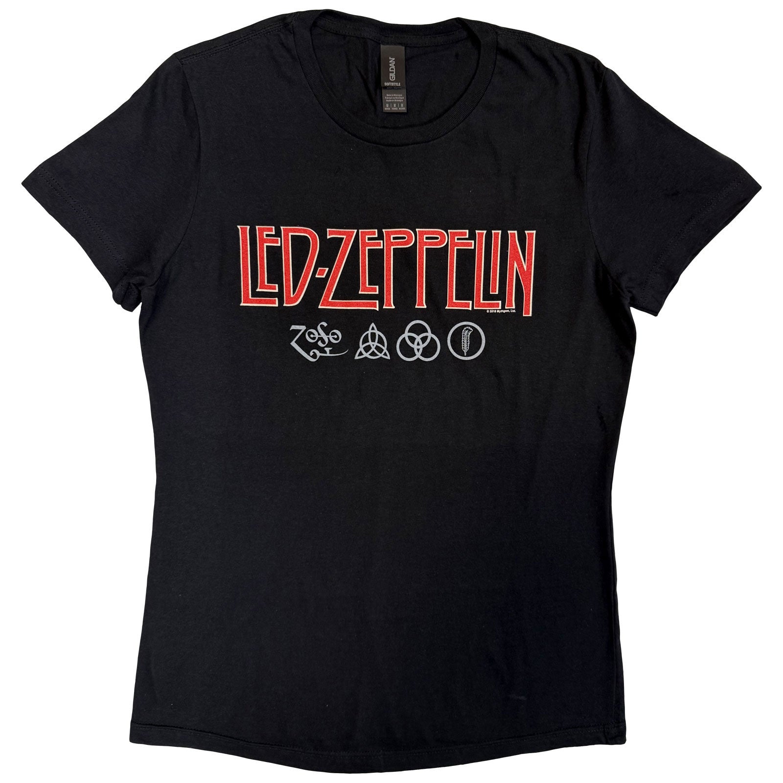 LED ZEPPELIN - LOGO & SYMBOLS - Ladies T-Shirt Black – Spiral Direct