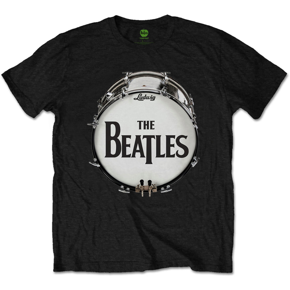 BEATLES, THE - ORIGINAL DRUM SKIN - T-Shirt Black – Spiral Direct