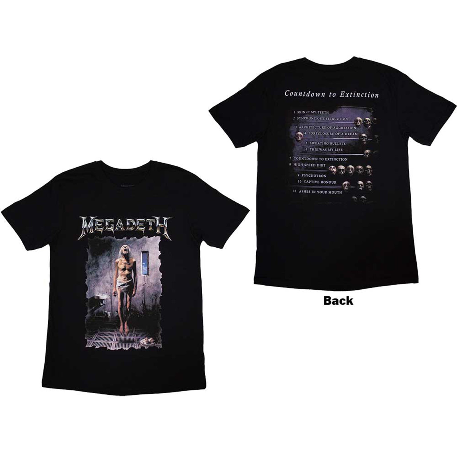 MEGADETH - COUNTDOWN - T-Shirt Black (Back Print) – Spiral Direct